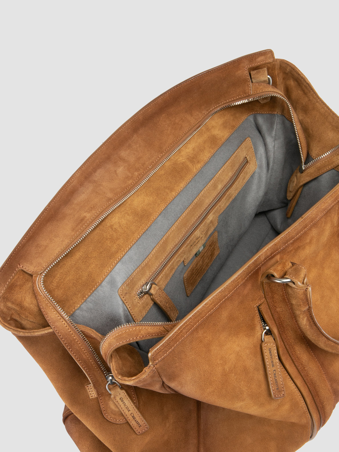 Men's Brown Suede Bag: QUENTIN 009 – Officine Creative